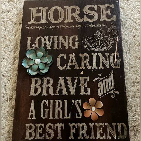 Antique | Wall Decor | Vintage Antique Wooden Western Rustic Horse Sign ...